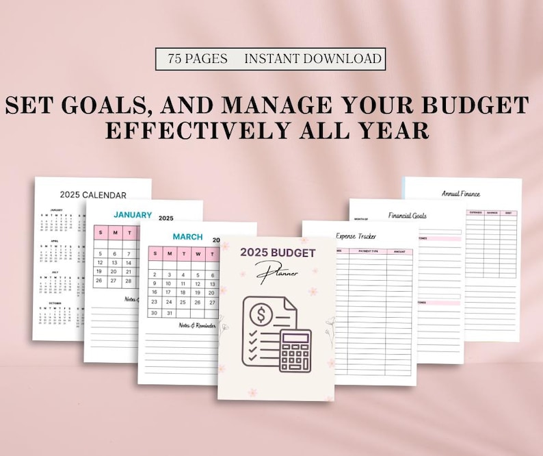2025 Budget Planner Editable Financial Organizer to Track Income ...