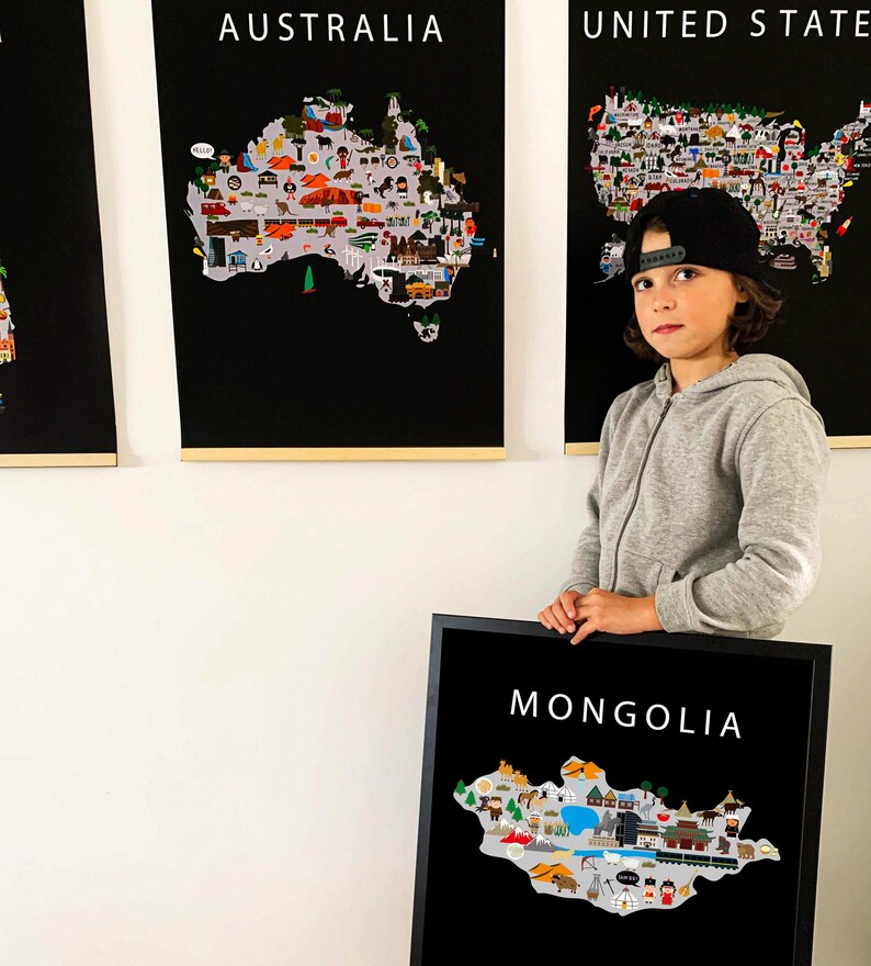 Poster of Mongolia | Paper | Educational | 50 X 70 Cm | Kids | World ...
