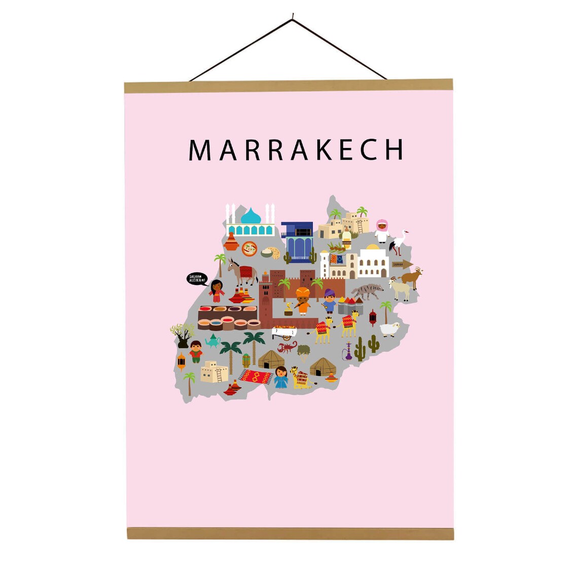 Poster of Marrakech Paper Educational 50 X 70 Cm Kids - Etsy