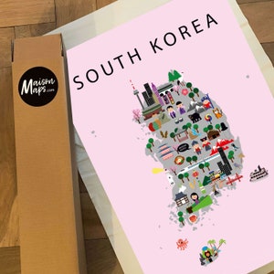 Poster of South Korea | Paper | Educational | 50 X 70 Cm | Kids | World ...