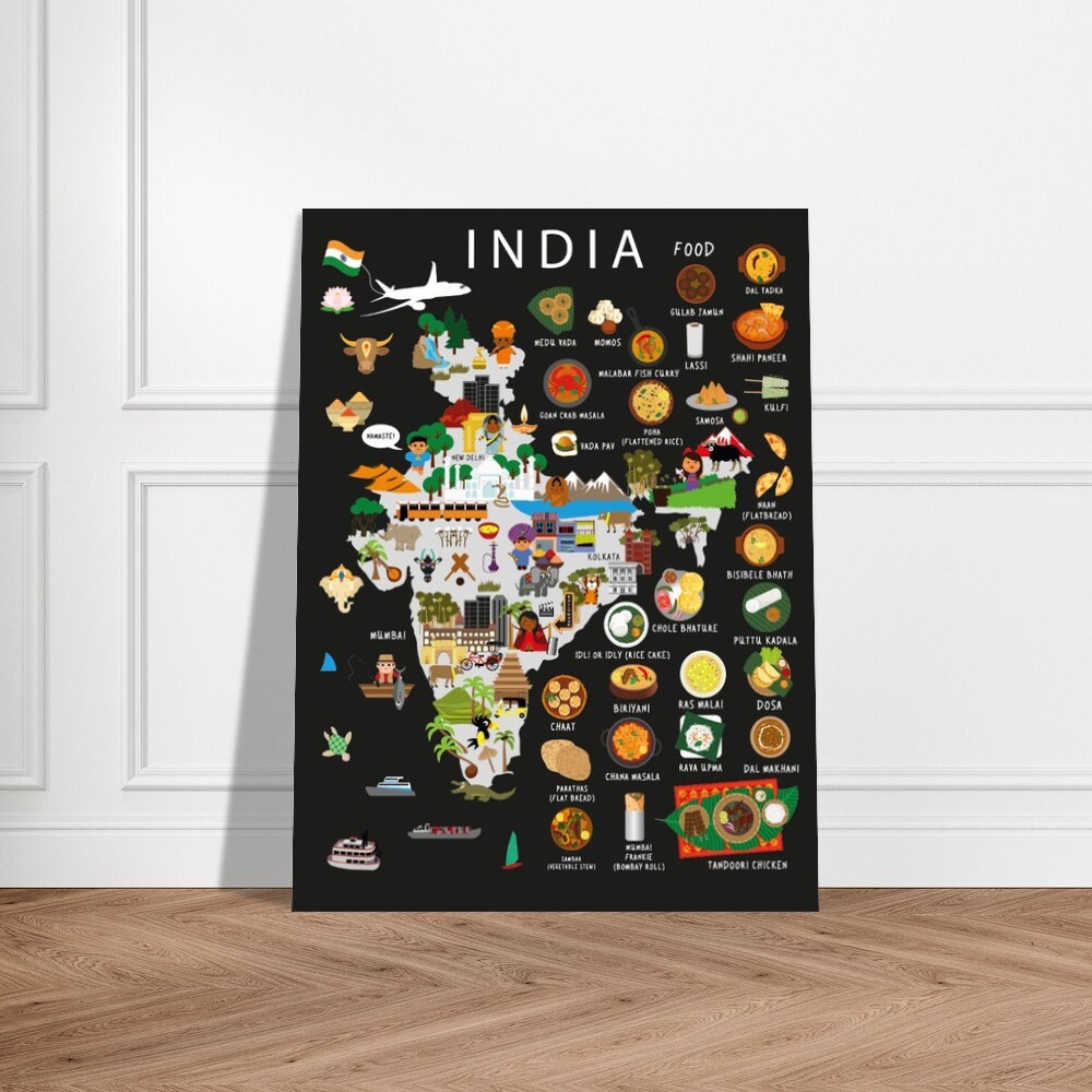 Kids Poster India Paper Educational World Map Travel Wall Decor - Etsy