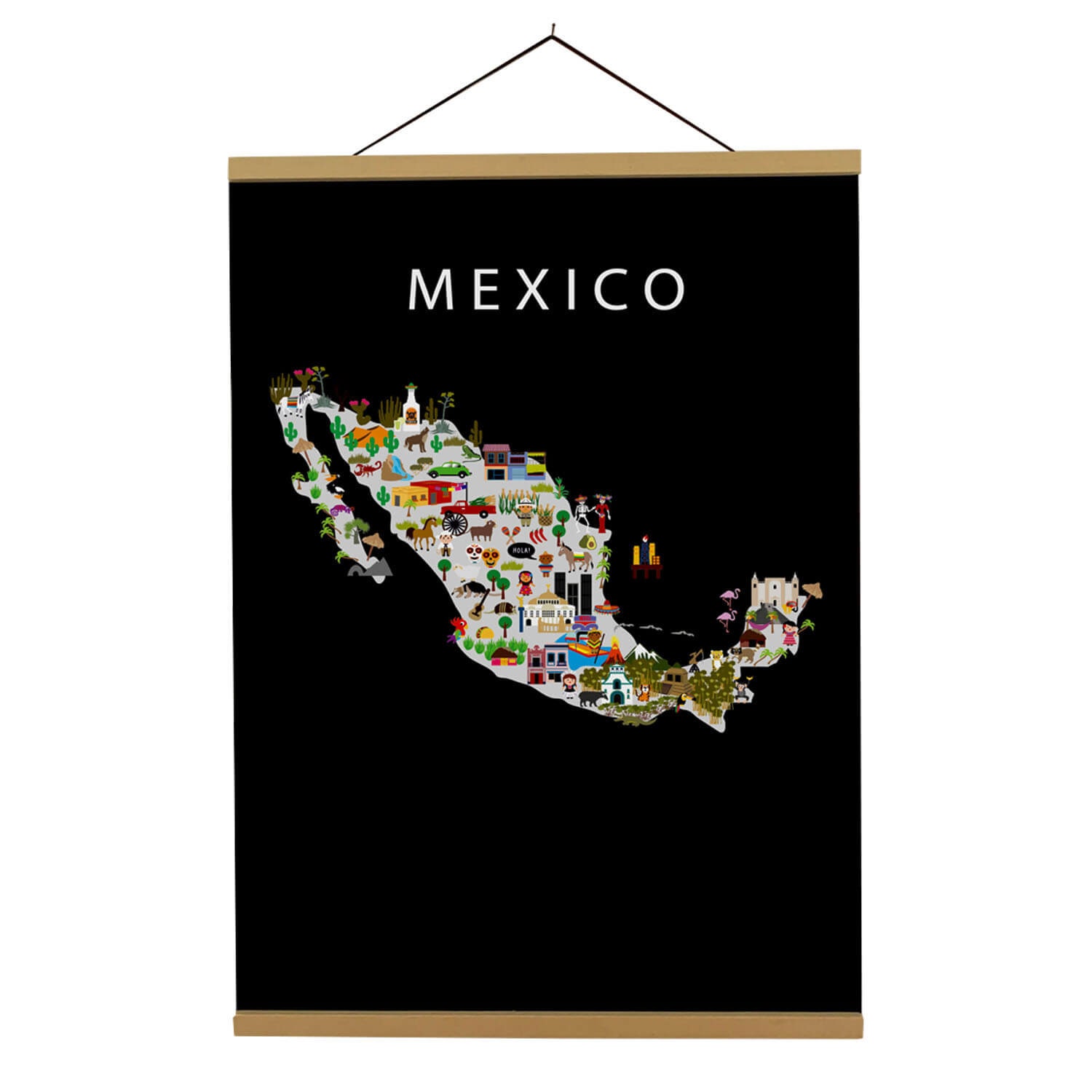 Poster of Mexico Paper Educational 50 X 70 Cm Kids - Etsy