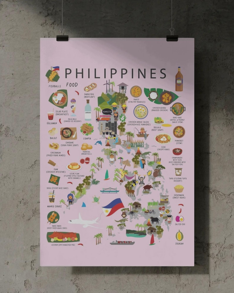 Philippines Kids Map Poster: Colorful Filipino Adventure Wall Art - Etsy