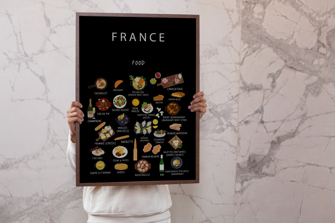 Poster of French Food | Paper | Educational | 50 X 70 Cm | World Map ...