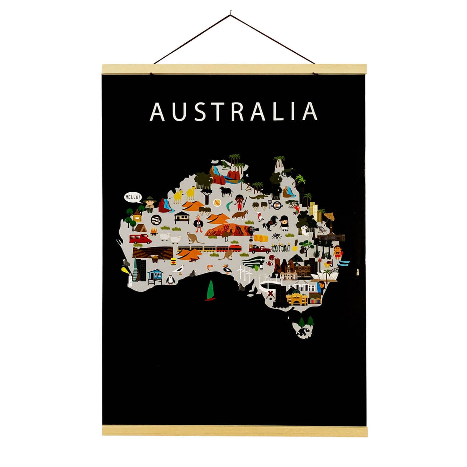 Poster of Australia | Paper | Educational | 50 X 70 Cm | Kids | World ...