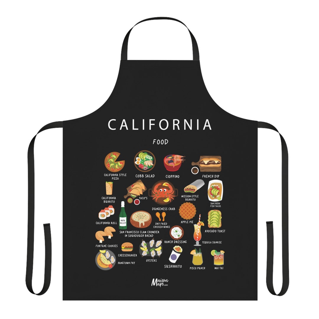 California Food Apron Kitchen Cuisine Chef - Etsy