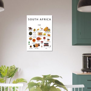 Poster of South African Food White Paper A2 A3 50 X 70 Cm World Map ...