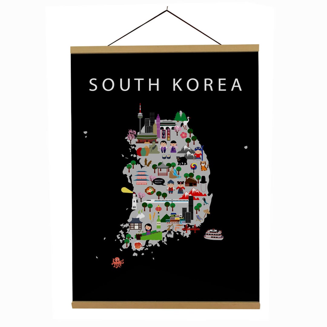 Poster of South Korea | Paper | Educational | 50 X 70 Cm | Kids | World ...