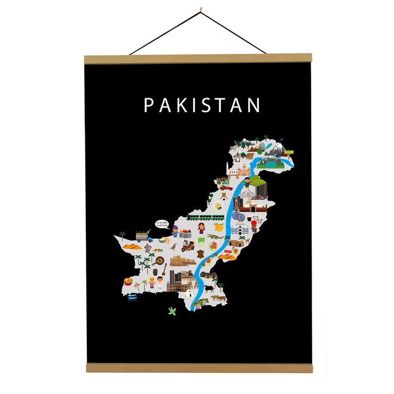 Poster of Pakistan Paper Educational 50 X 70 Cm Kids World Map Nursery ...