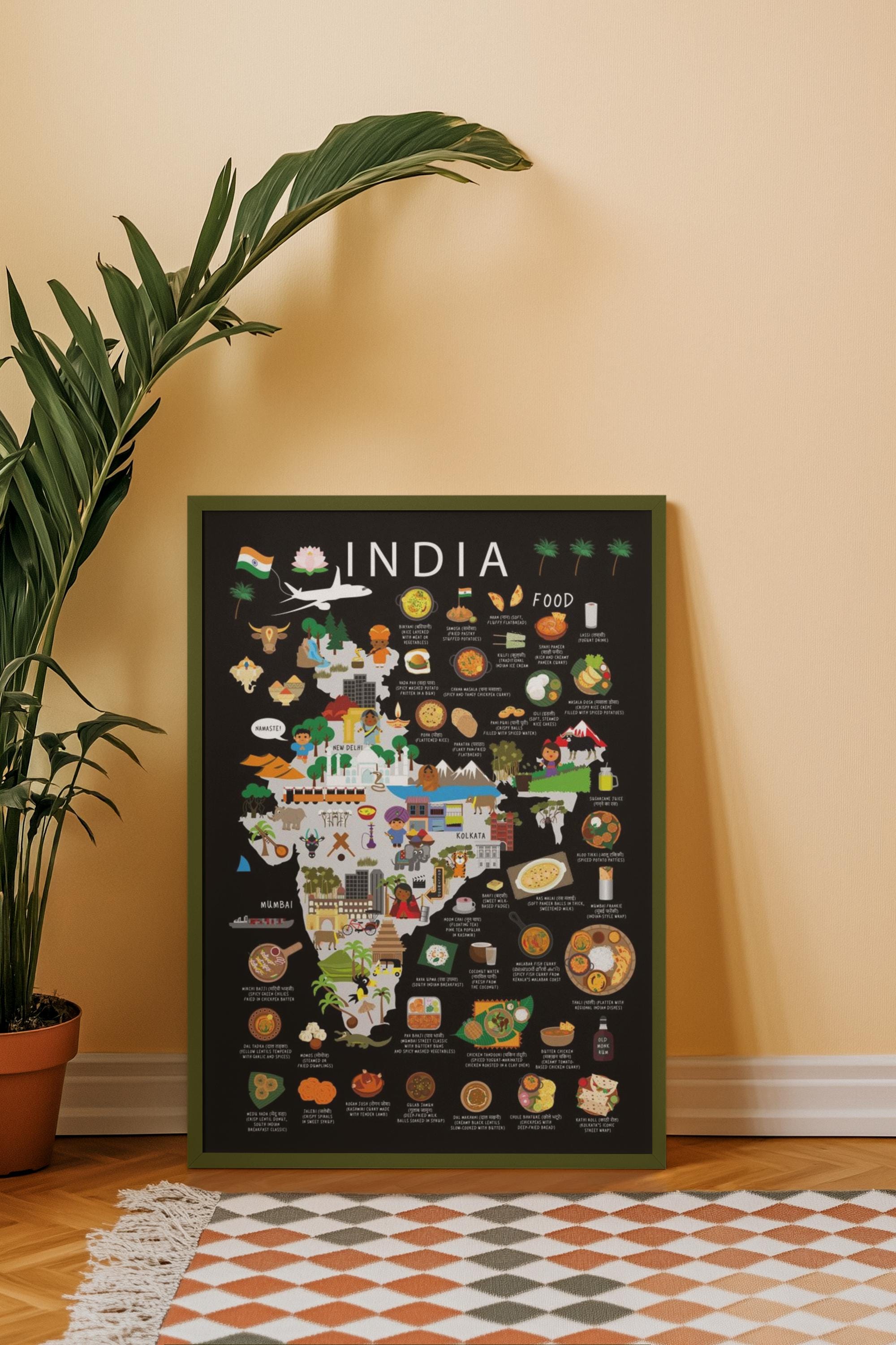 Kids Poster India | Paper | Educational | World Map | Travel | Wall ...