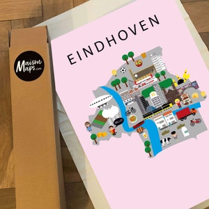 Eindhoven Kids Poster - Fun & Colorful Map for Children’s Room Decor ...