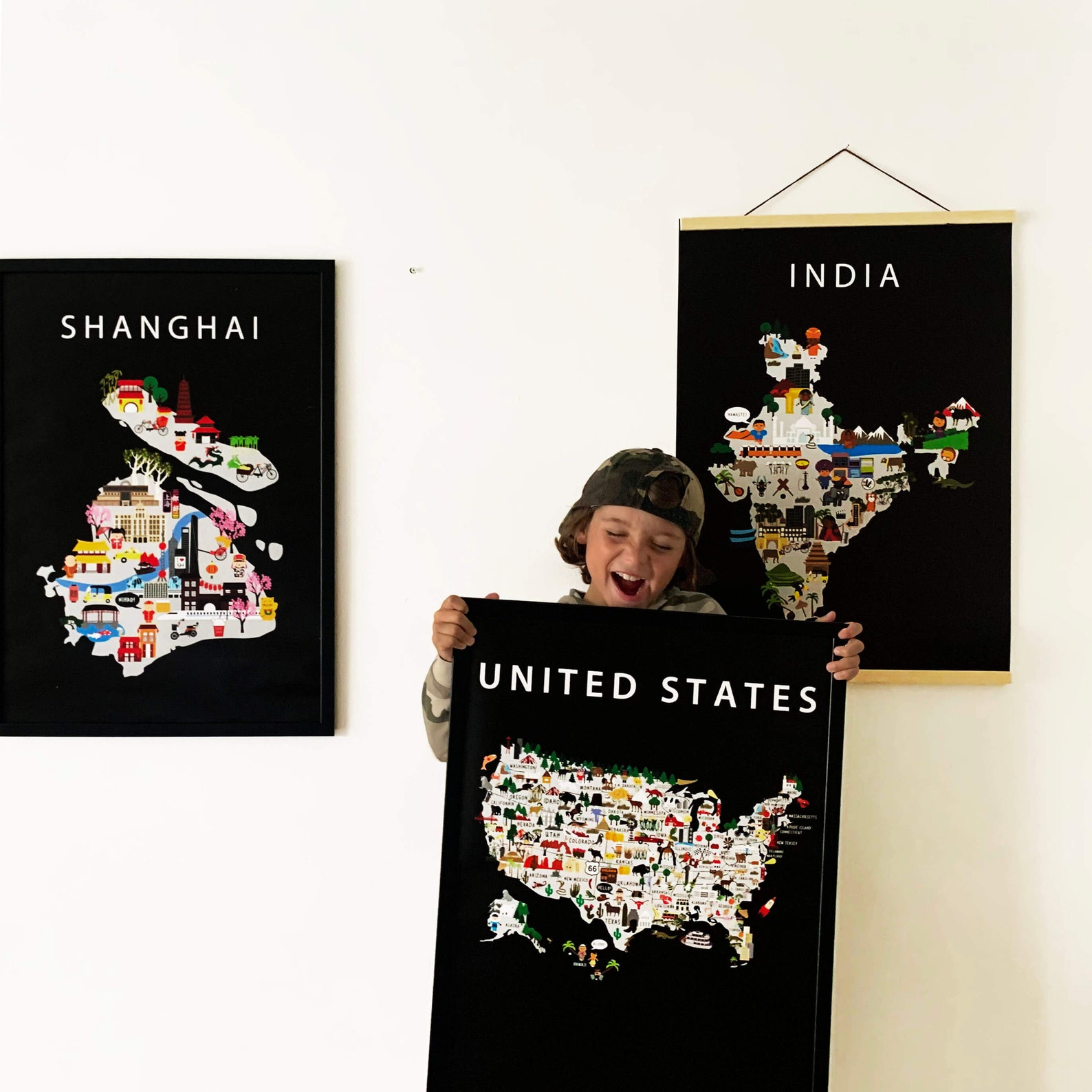 Poster of the United States of America Paper Educational 50 X 70 Cm ...