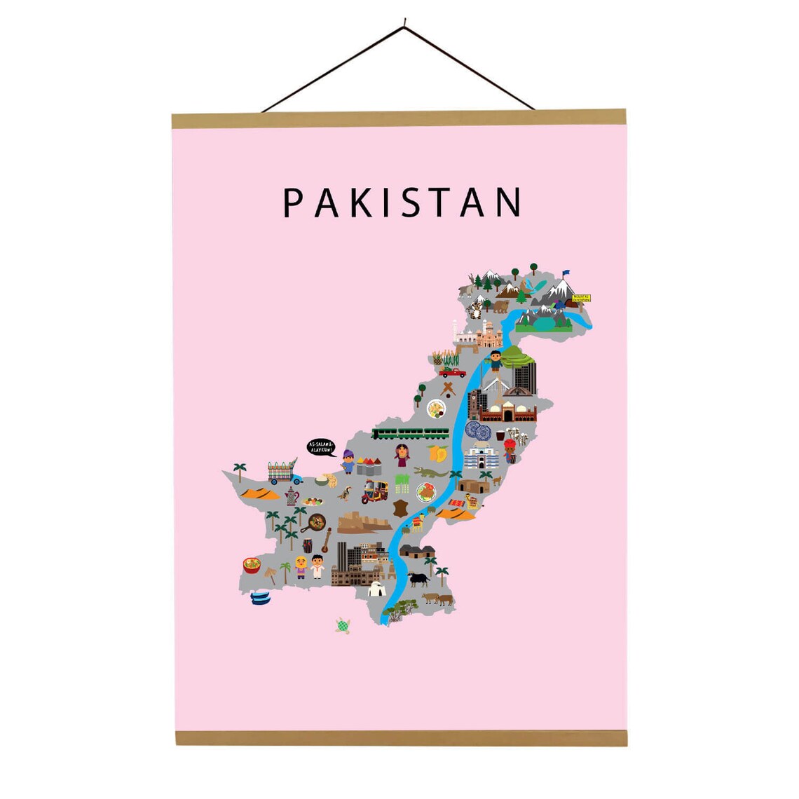 Poster of Pakistan Paper Educational 50 X 70 Cm Kids - Etsy
