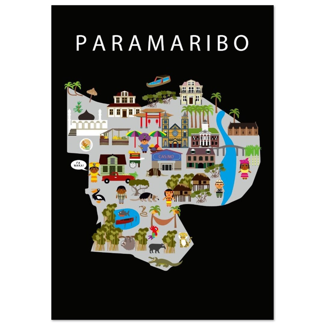 Poster von Paramaribo | Papier | Kinder | Kinderzimmer Wanddeko - Etsy.de