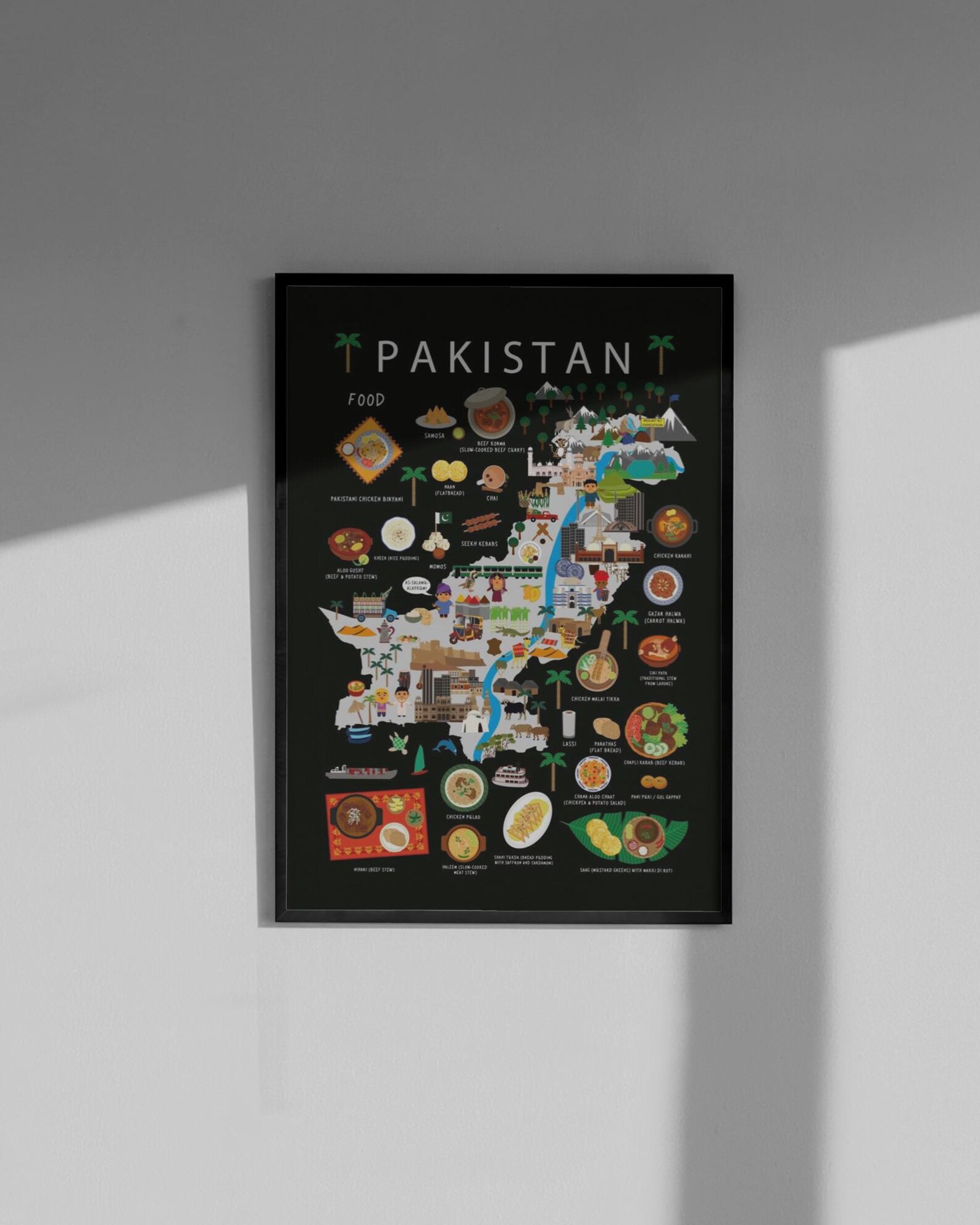 Pakistan Kids Poster | Educational & Fun Map Illustration for Young ...