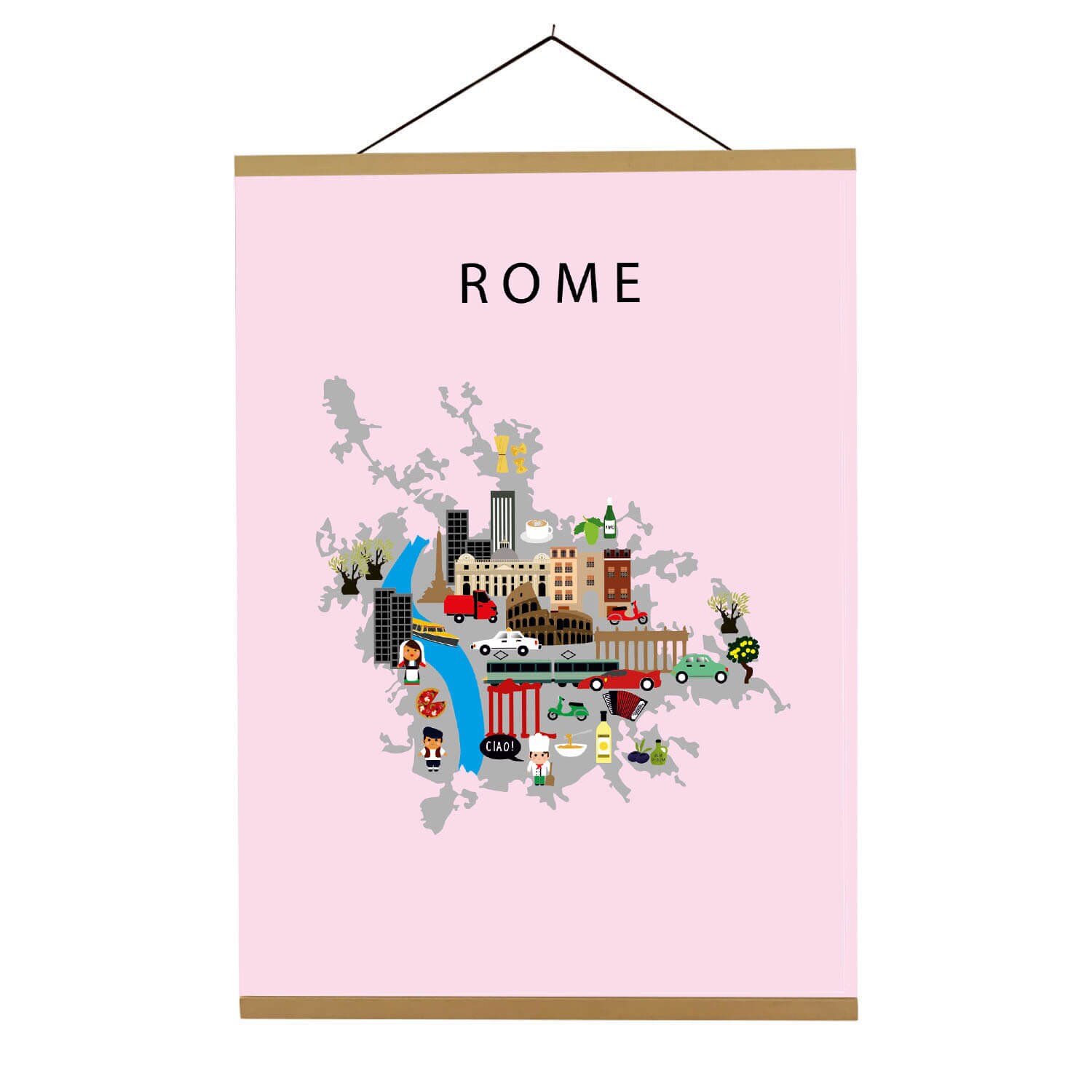 Poster of Rome Paper Educational 50 X 70 Cm Kids World Map Nursery Room ...