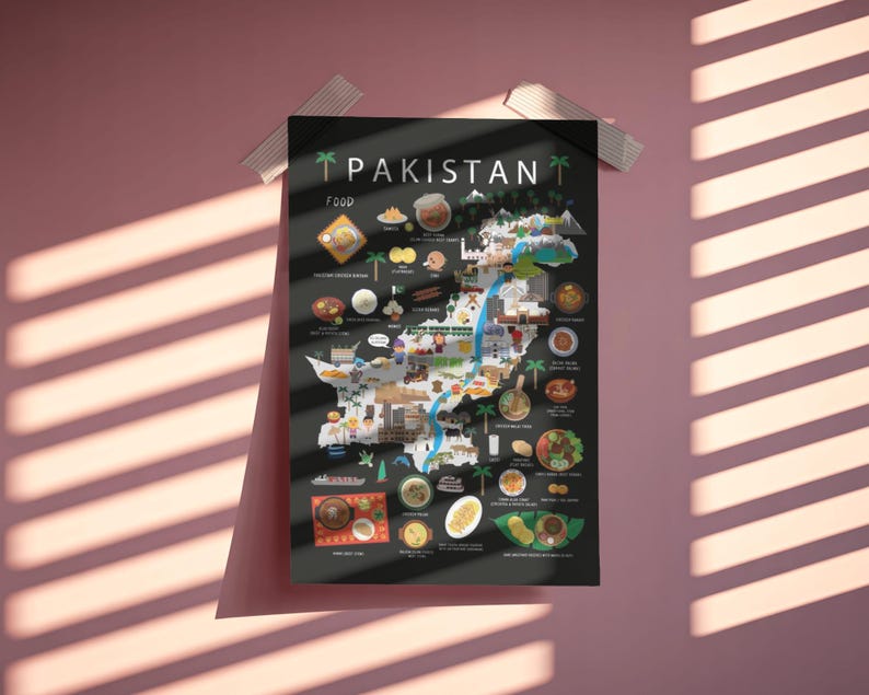 Pakistan Kids Poster | Educational & Fun Map Illustration for Young ...