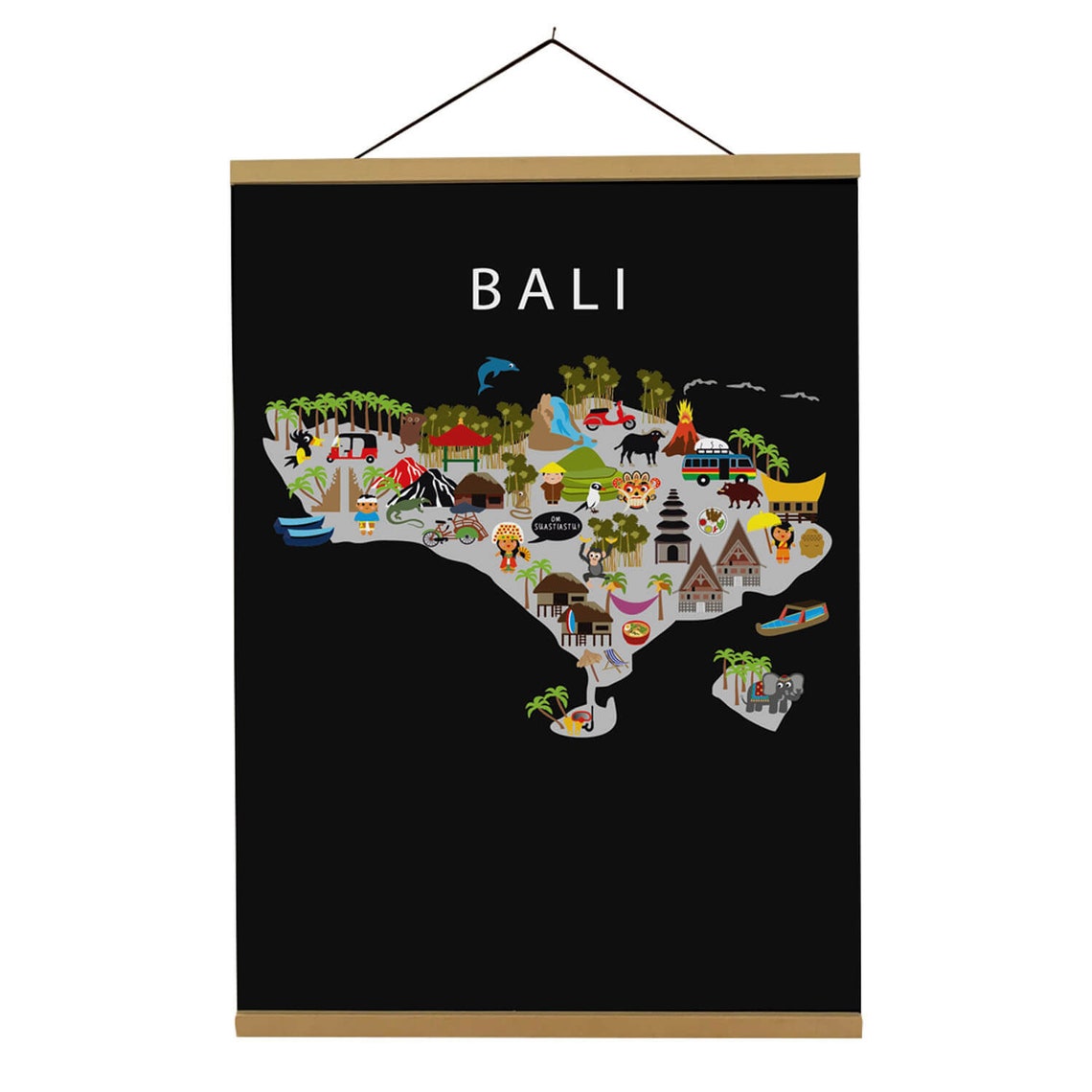 Poster of Bali Paper Educational 50 X 70 Cm Kids - Etsy
