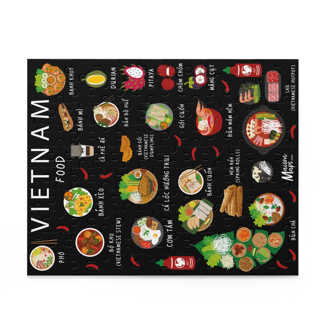 Vietnamese Puzzle, Noodle Fun 120 252 500-piece Jigsaw, Pho Theme Gift ...