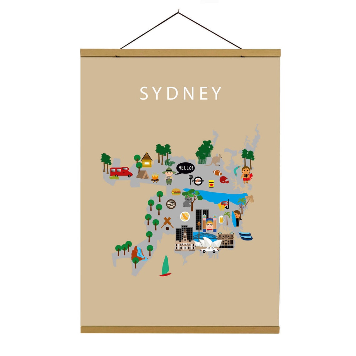 Poster of Sydney Paper Educational 50 X 70 Cm Kids - Etsy