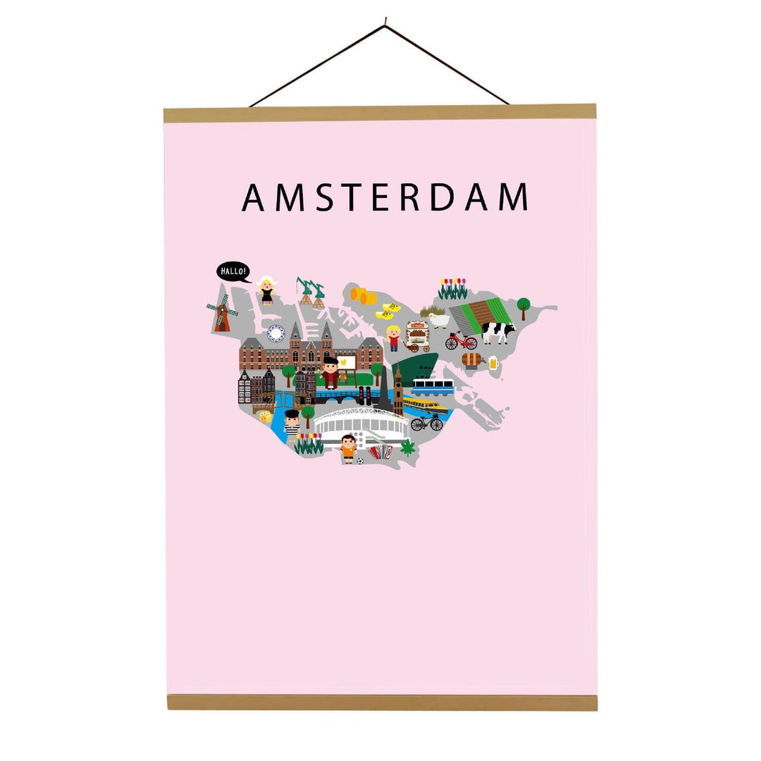 Poster of Amsterdam Paper Educational 50 X 70 Cm Kids World Map Nursery ...