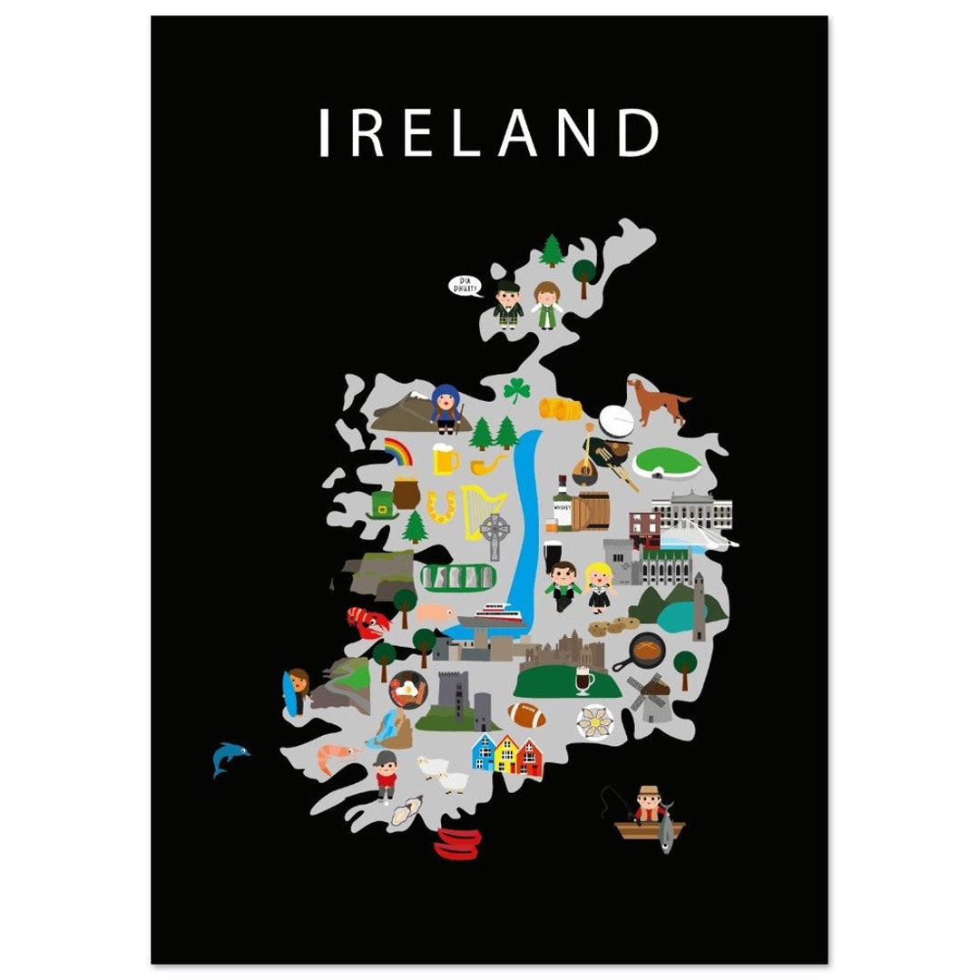 Poster of Ireland | Paper | Educational | Kids | World Map | Nursery ...