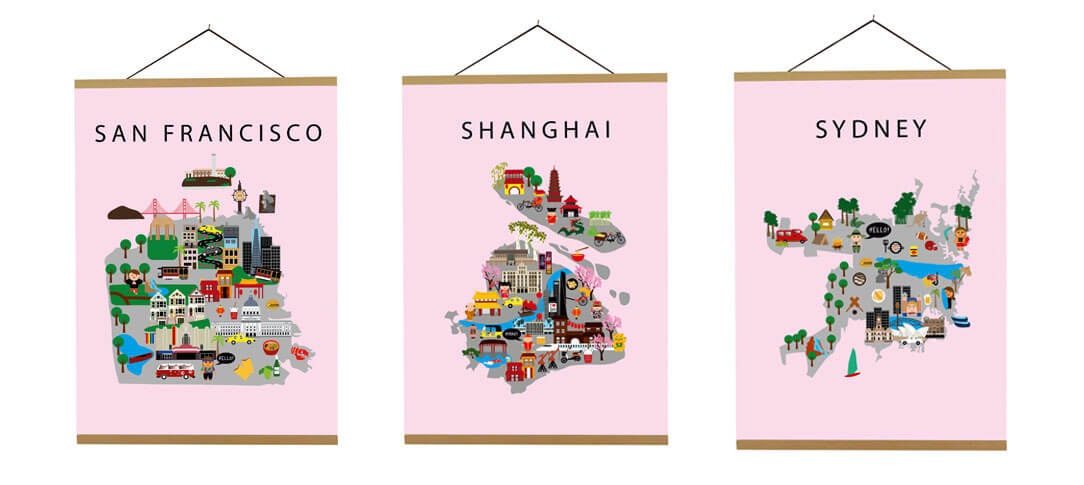Poster of Sydney Paper Educational 50 X 70 Cm Kids World Map Nursery ...