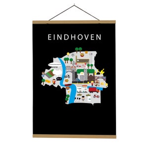 Eindhoven Kids Poster - Fun & Colorful Map for Children’s Room Decor ...