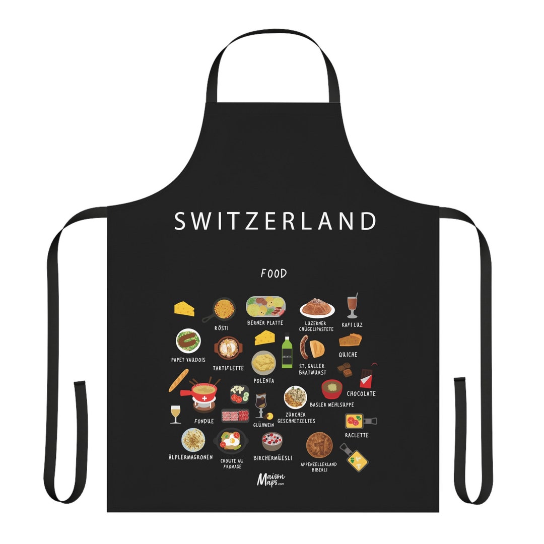 Switzerland Food Apron Kitchen Swiss Cuisine Chef - Etsy