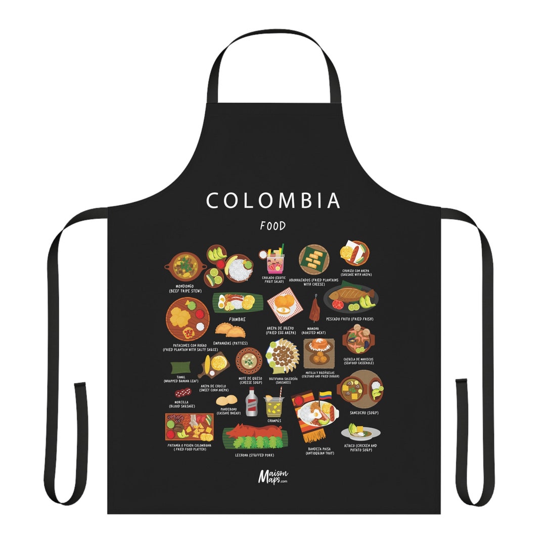 Colombia Food Apron Kitchen Cuisine Chef - Etsy