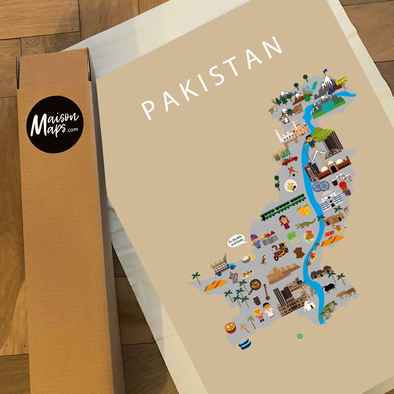 Poster of Pakistan Paper Educational 50 X 70 Cm Kids - Etsy