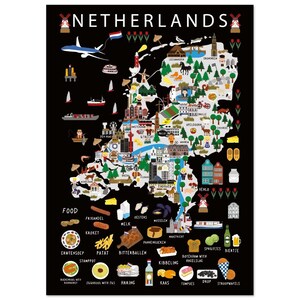 Kids Poster the Netherlands Paper Educational World Map Travel Wall ...