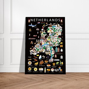 Kids Poster the Netherlands Paper Educational World Map Travel Wall ...