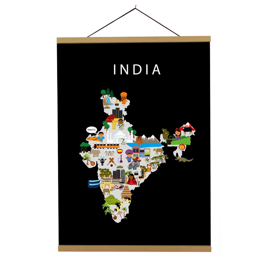 Poster of India Paper Educational 50 X 70 Cm Kids - Etsy