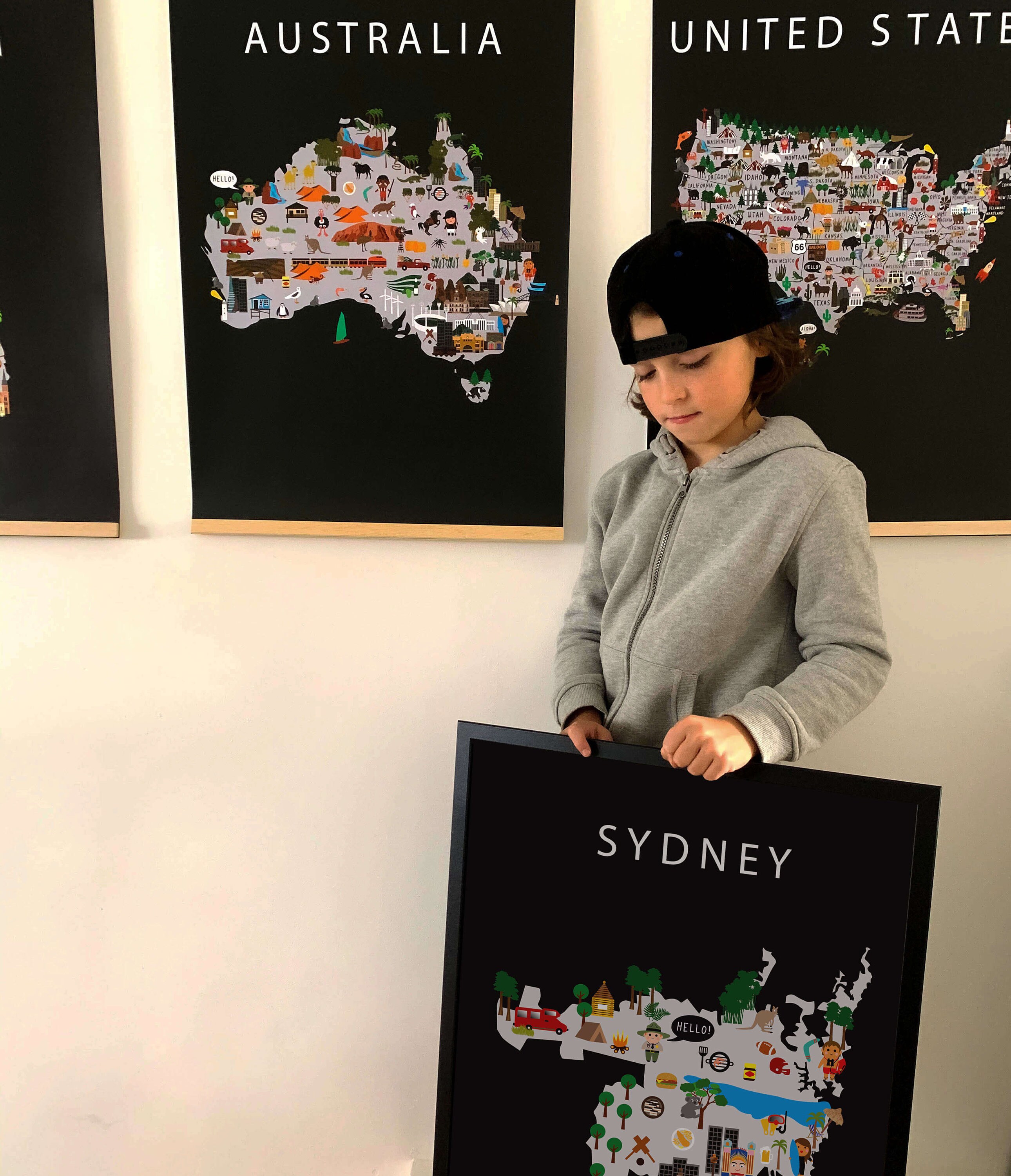 Poster of Sydney Paper Educational 50 X 70 Cm Kids World Map Nursery ...