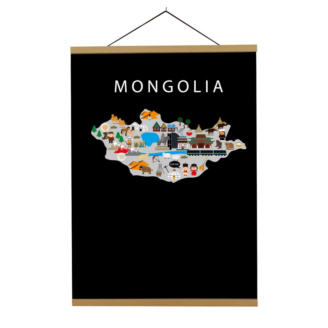 Poster of Mongolia | Paper | Educational | 50 X 70 Cm | Kids | World ...