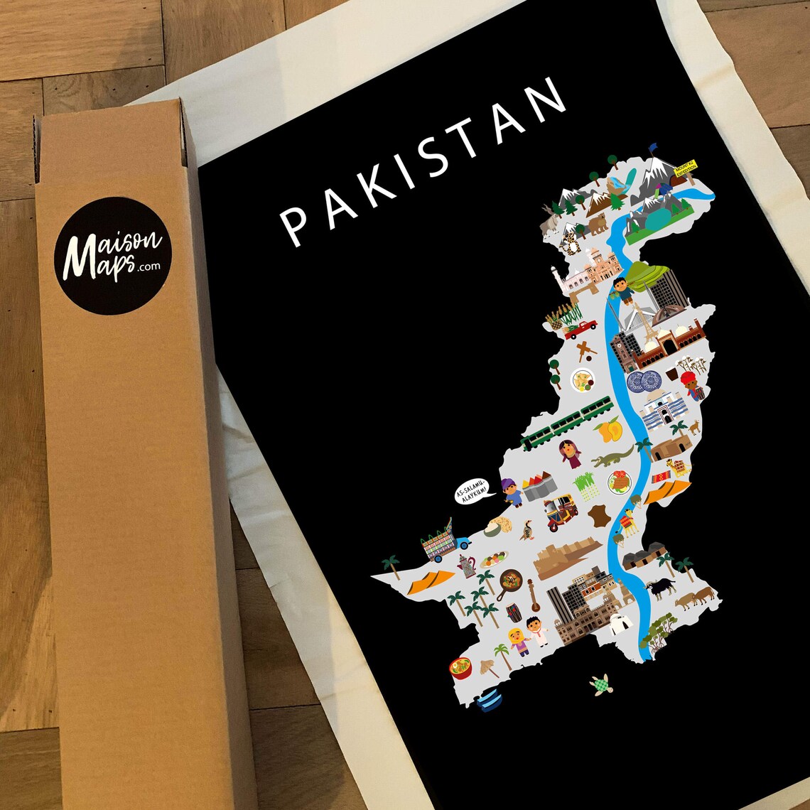 Poster of Pakistan Paper Educational 50 X 70 Cm Kids - Etsy