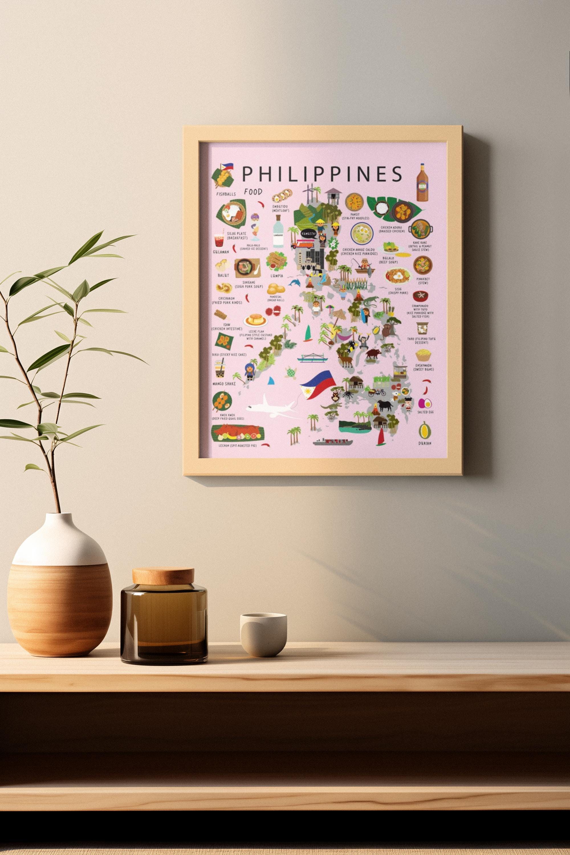 Philippines Kids Map Poster: Colorful Filipino Adventure Wall Art - Etsy