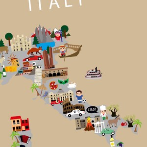 Poster of Italy | Paper | Educational | 50 X 70 Cm | Kids | World Map ...