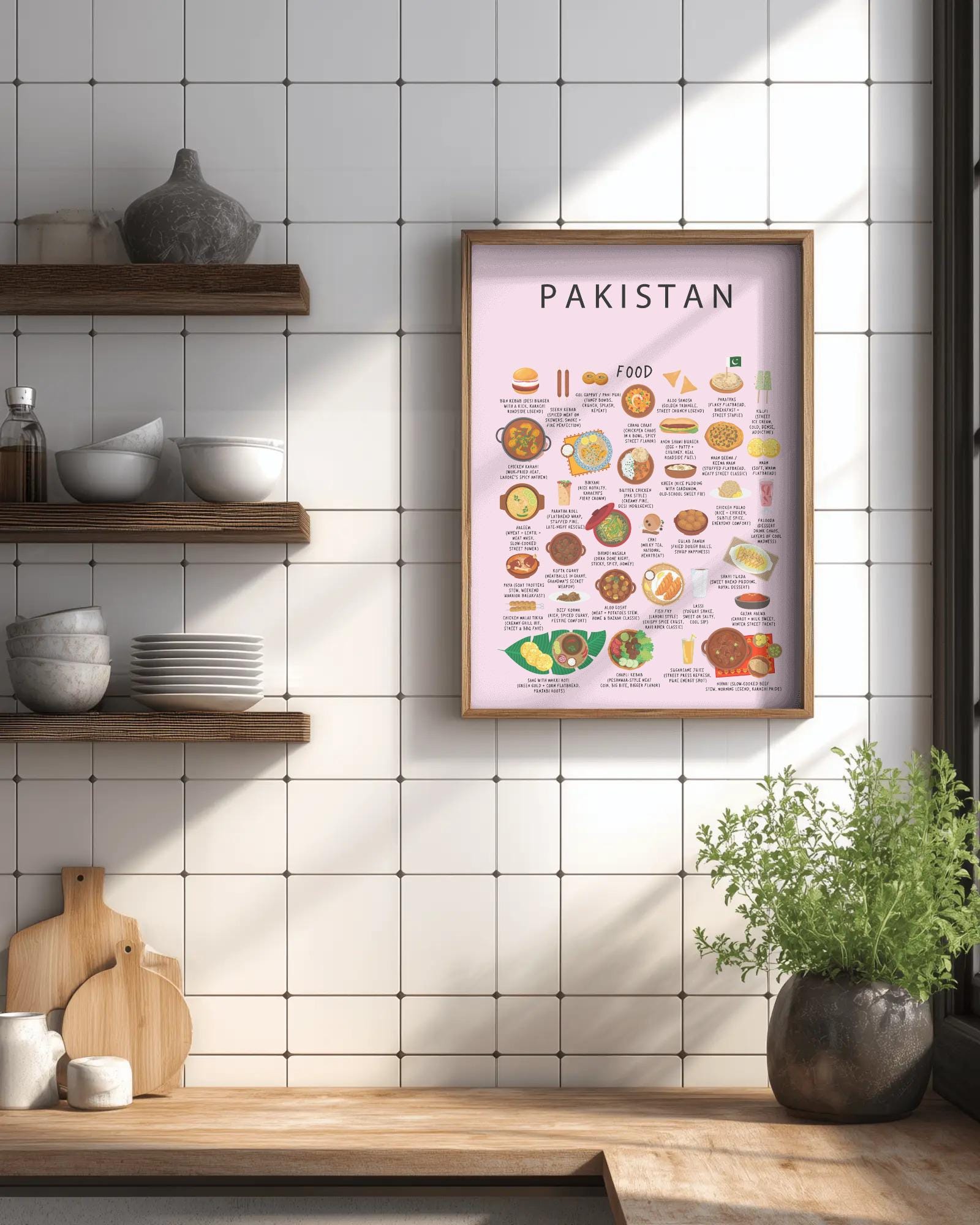 Pakistan Food Poster – Pakistani Street Food Wall Art Print, Asian ...