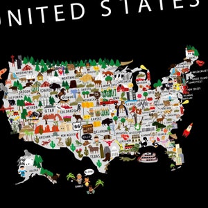 Poster of the United States of America | Paper | Educational | 50 X 70 ...