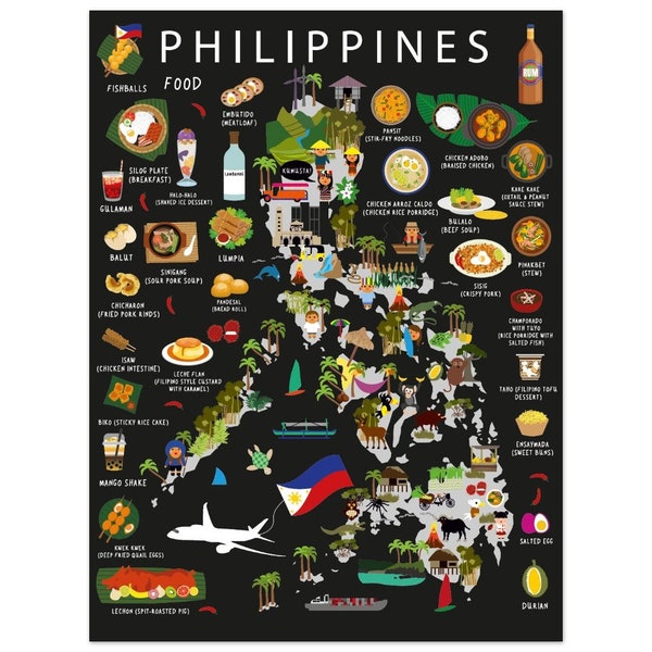 Philippines Wall Map - Etsy