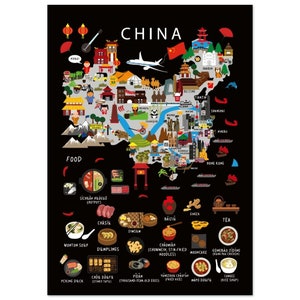 Kids Poster China | Paper | Educational | World Map | Travel | Wall ...
