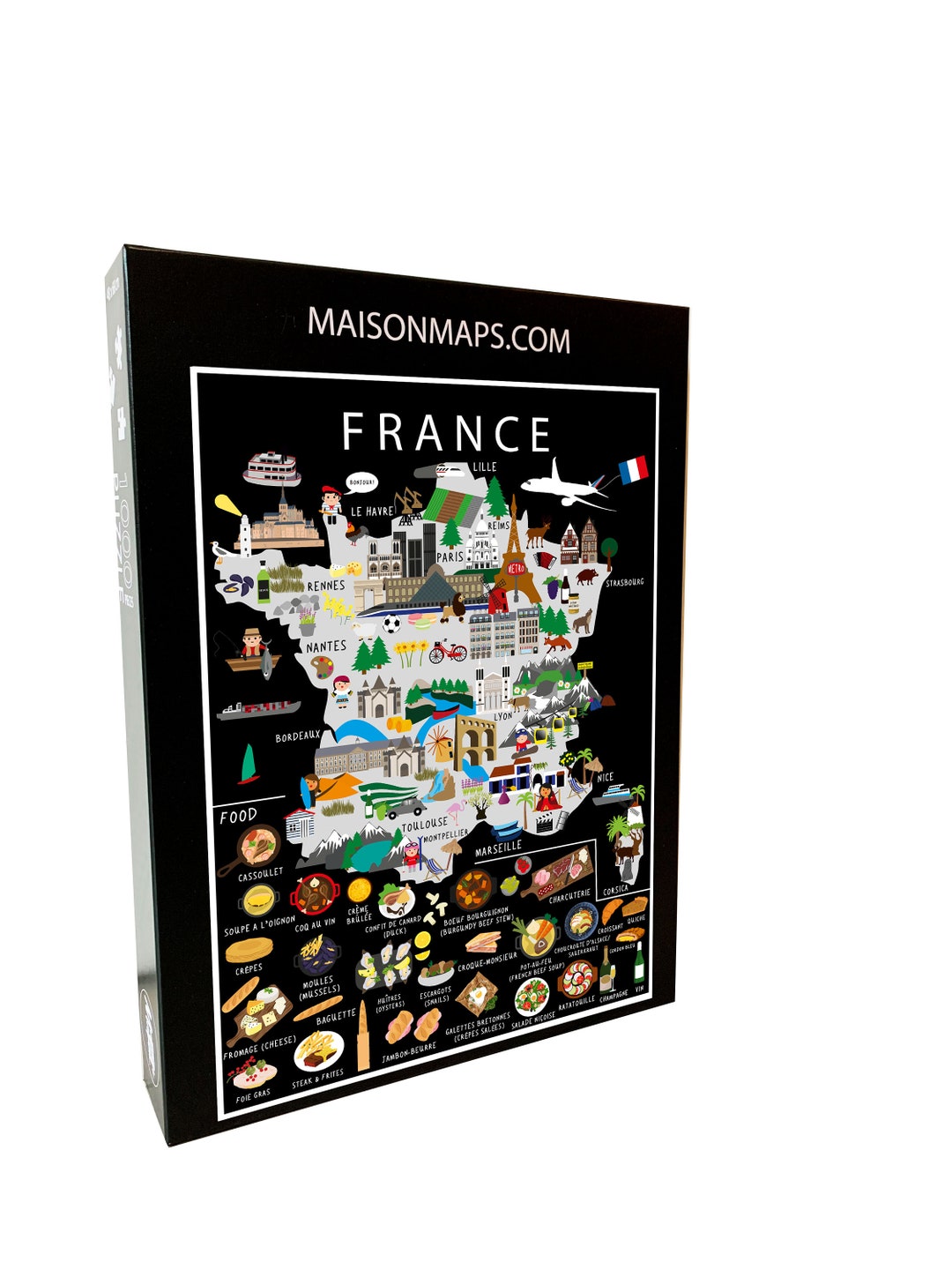 Puzzle of France 1000 Pieces Family Jigsaw Adults - Etsy