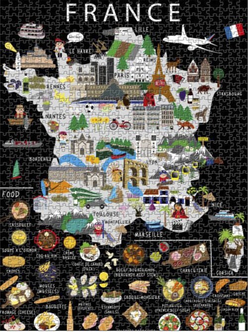 Puzzle of France 1000 Pieces Family Jigsaw Adults - Etsy