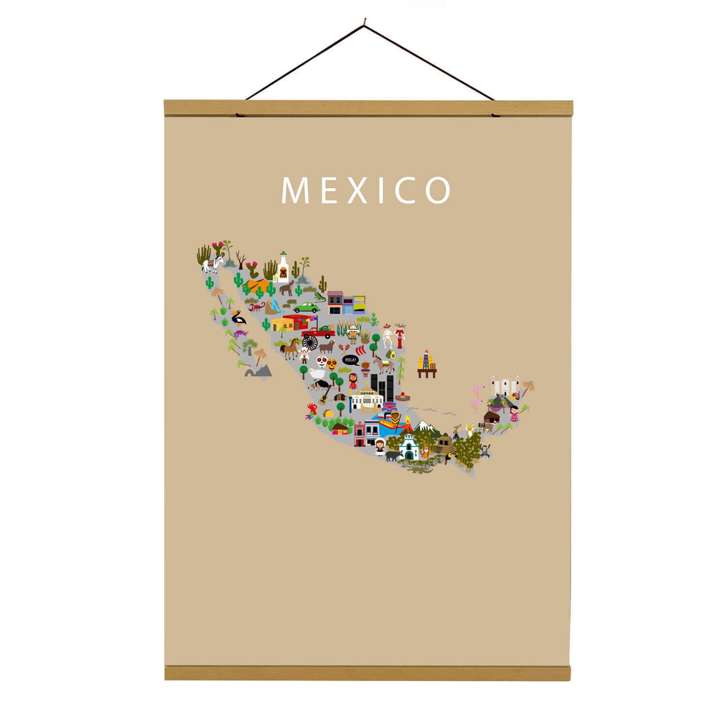 Poster of Mexico Paper Educational 50 X 70 Cm Kids - Etsy