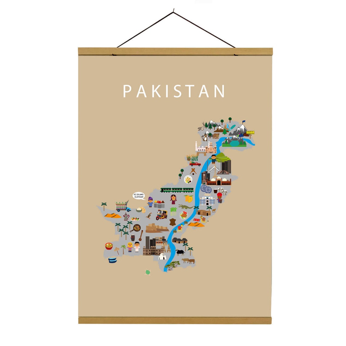 Poster of Pakistan Paper Educational 50 X 70 Cm Kids - Etsy