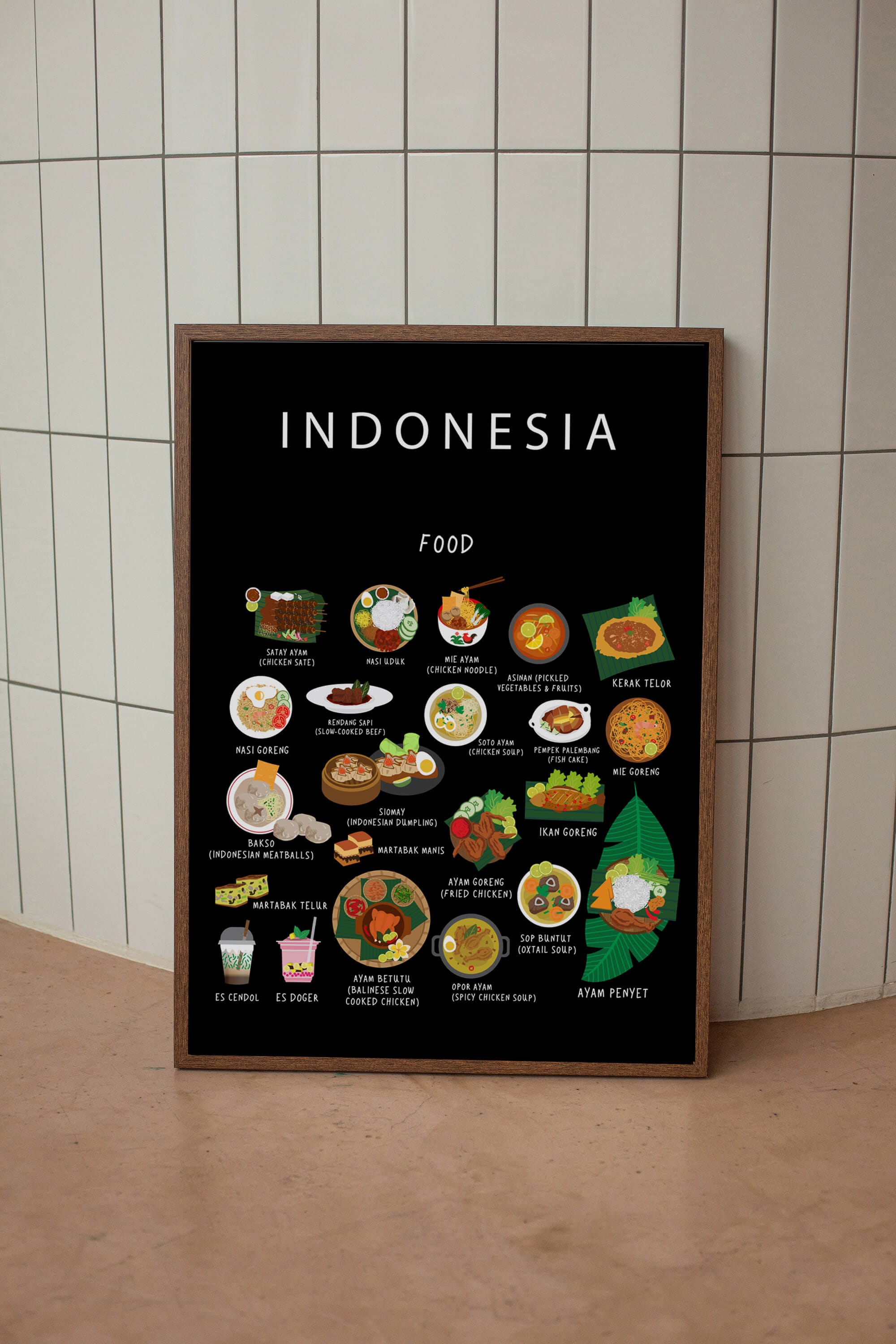 Poster of Indonesian Food Paper Educational 50 X 70 Cm World Map ...