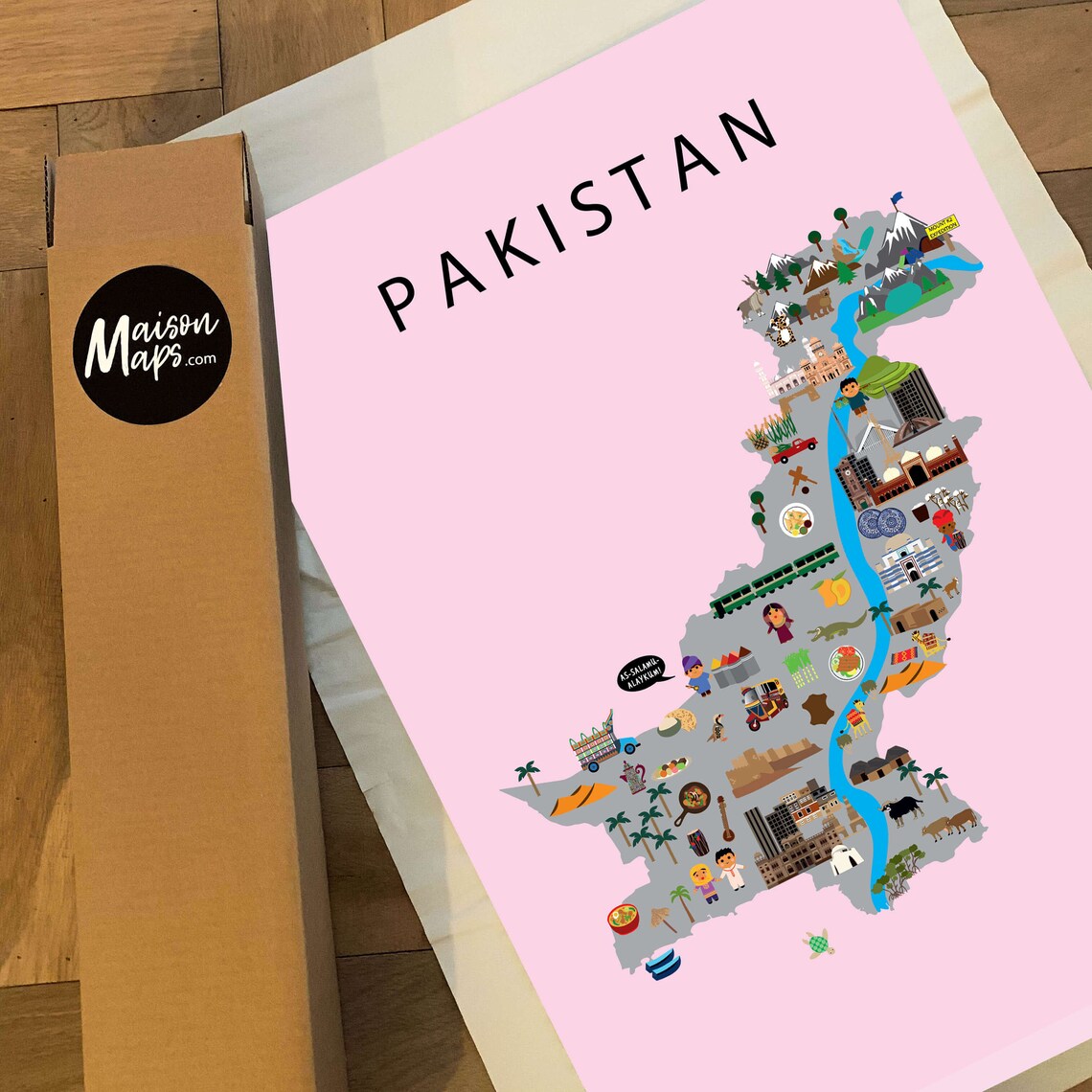 Poster of Pakistan Paper Educational 50 X 70 Cm Kids - Etsy