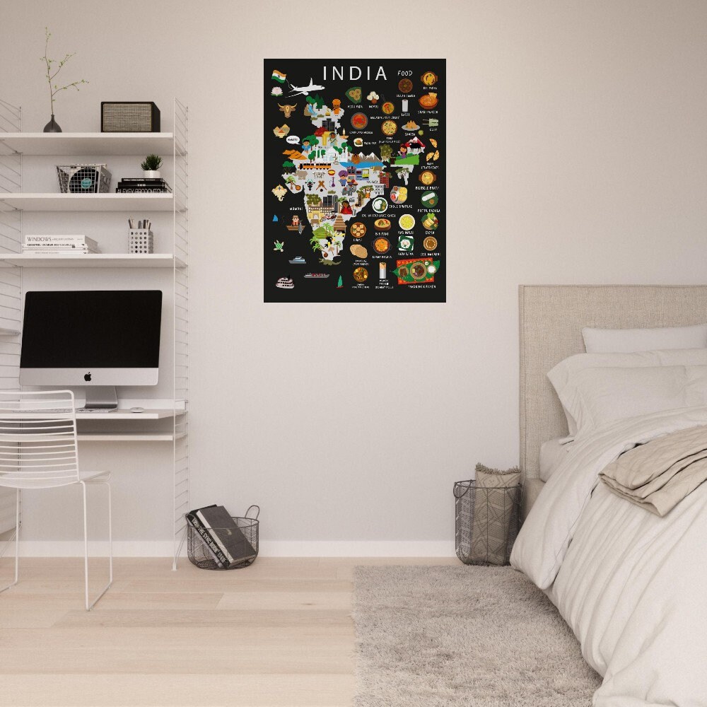 Kids Poster India Paper Educational World Map Travel Wall Decor - Etsy